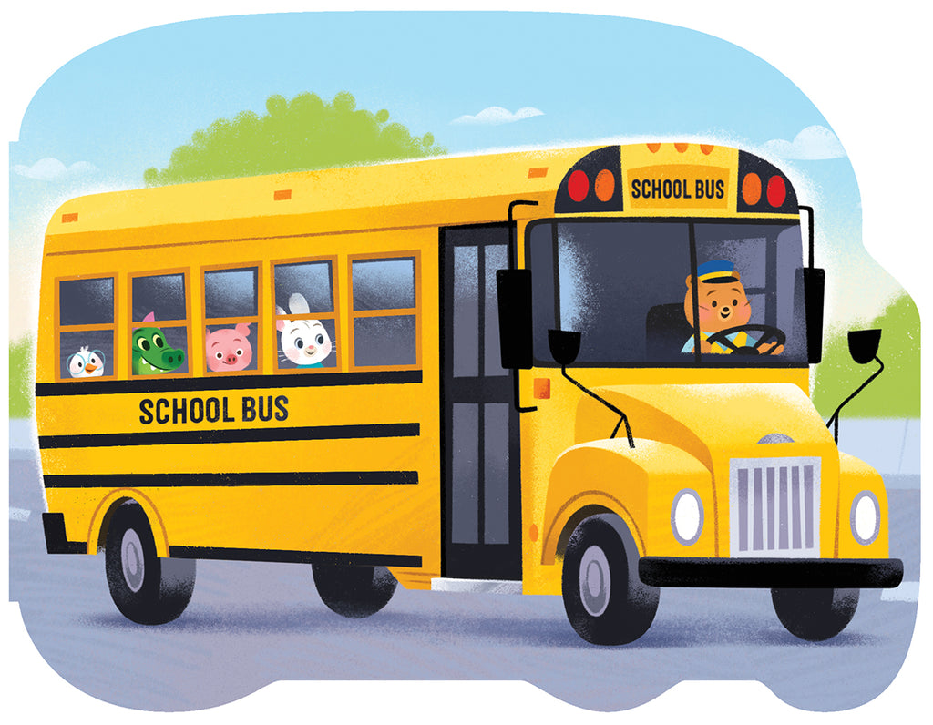 How a School Bus Works - Children's Shaped Board Book for Little ...